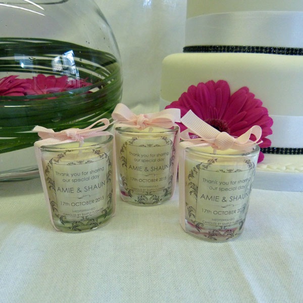 Small Glass Votive Personalised Candle – Candle Favours