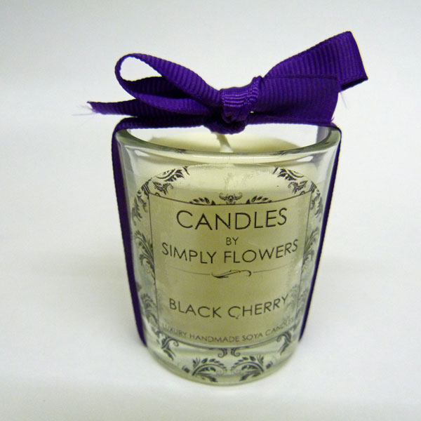 Small Glass Candle – Black Cherry | Candles by Simply Flowers